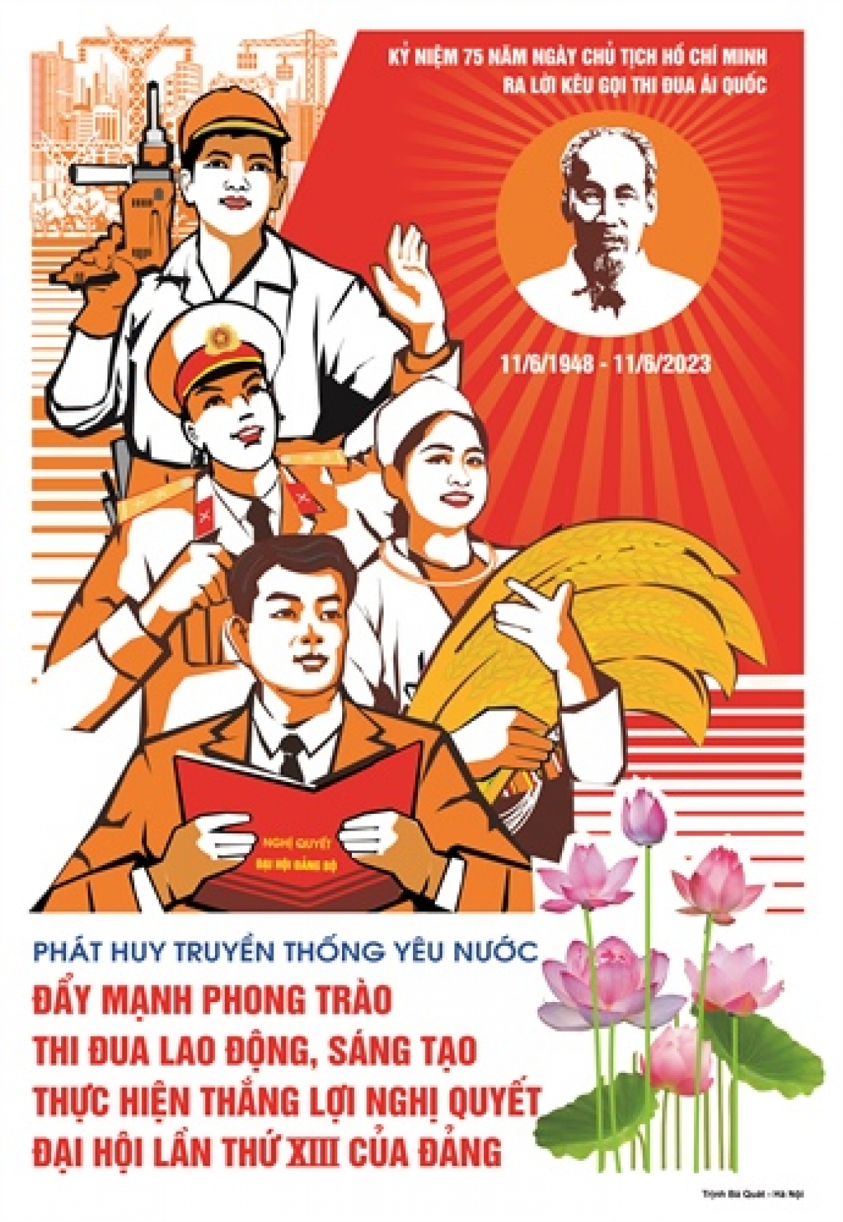 Phát Hành Bộ Tranh Cổ động Tuyên Truyền Kỷ Niệm 75 Năm Ngày Chủ Tịch Hồ